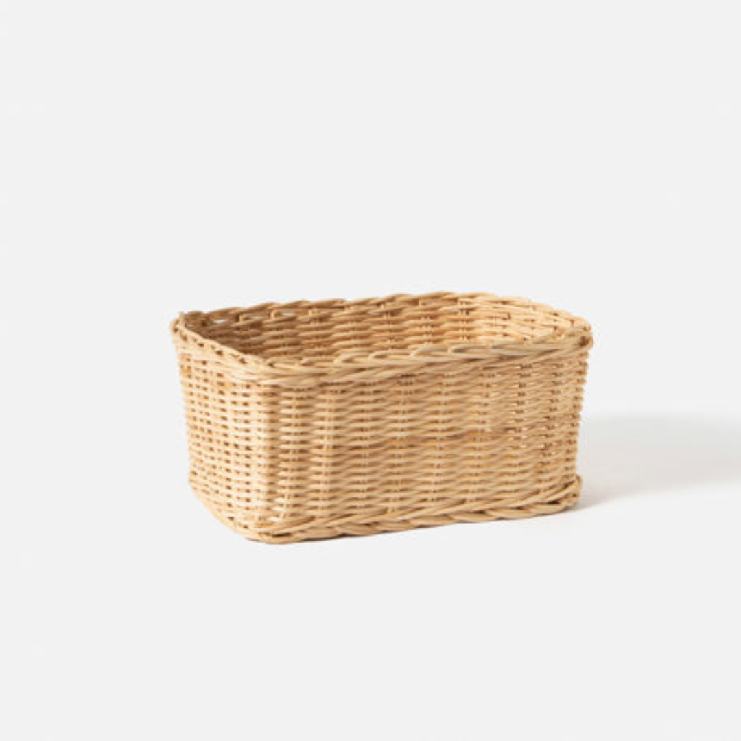 Rectangle Rattan Basket XS / Nautral – Home Goods Hardware