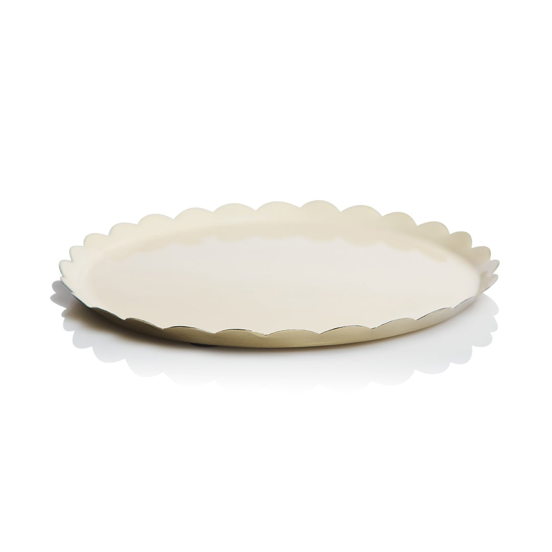 Bazaar Scallop Round Tray Small / Cream – Home Goods Hardware