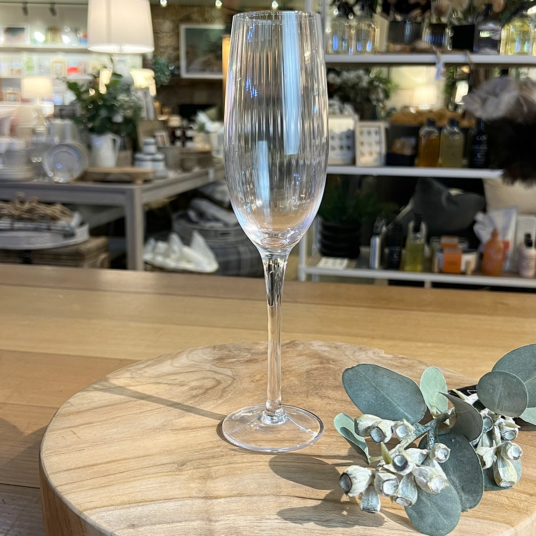 Kirshaw Ribbed Champagne Flute – Home Goods Hardware