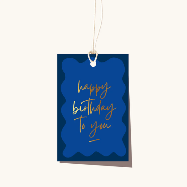 Wavy Birthday Gift Tag / Midnight – Home Goods Hardware